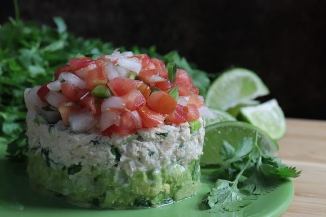 10 Minute Avocado Tuna Stack - Divas On A Dime™
